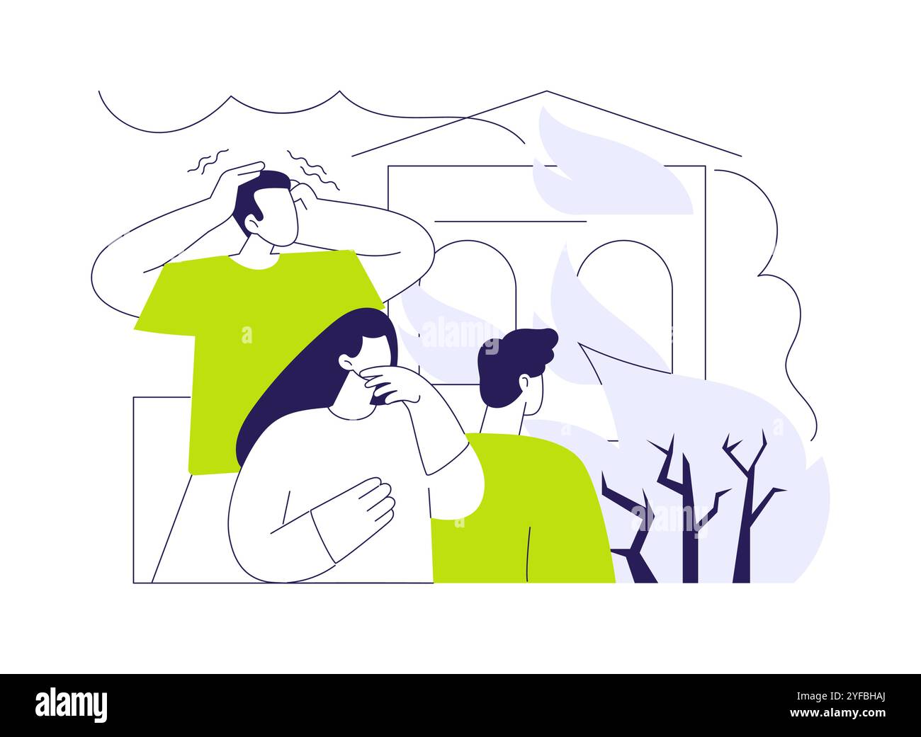 Wildfire damage property Stock Vector Images - Alamy