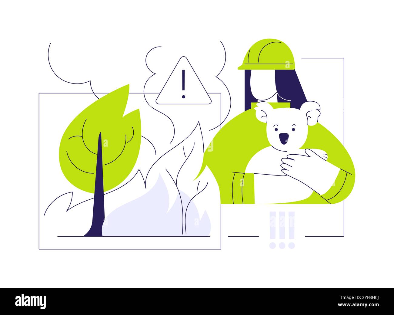 Destruction of animal habitat abstract concept vector illustration ...