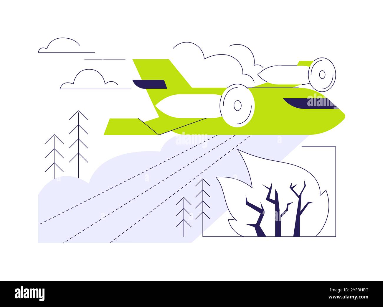 Aerial firefighting abstract concept vector illustration Stock Vector ...