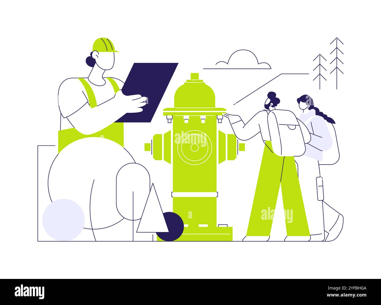 Fire hydrant abstract concept vector illustration Stock Vector Image ...