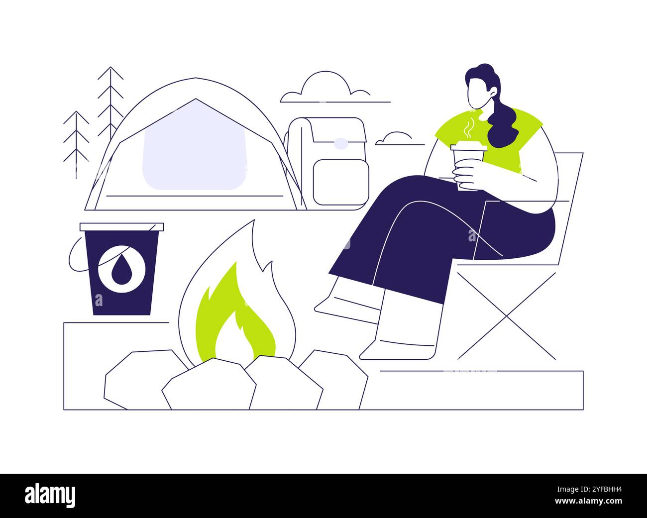 Campfire safety rules abstract concept vector illustration Stock Vector ...