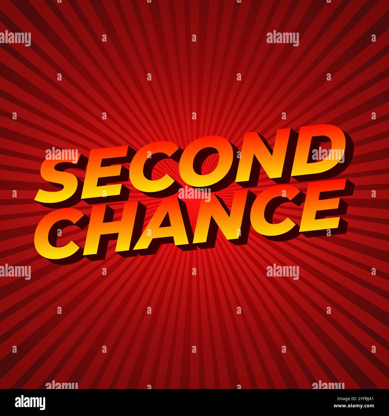 Second chance text effect design for social media ads in square size ...