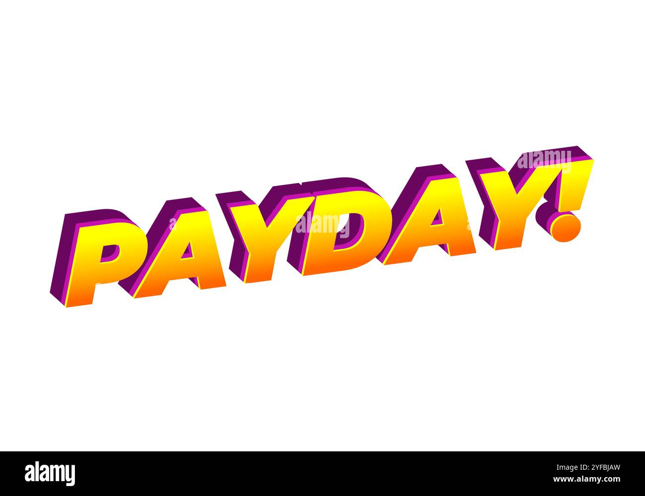 Payday. 3D text effect design for digital or print ads Stock Vector ...