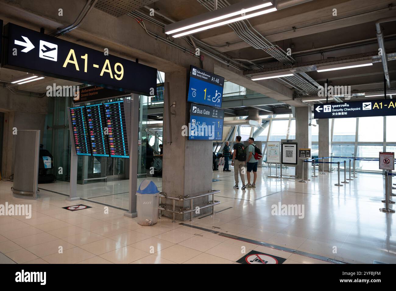 BANGKOK, THAILAND - OCTOBER 26, 2023: digital flight information ...