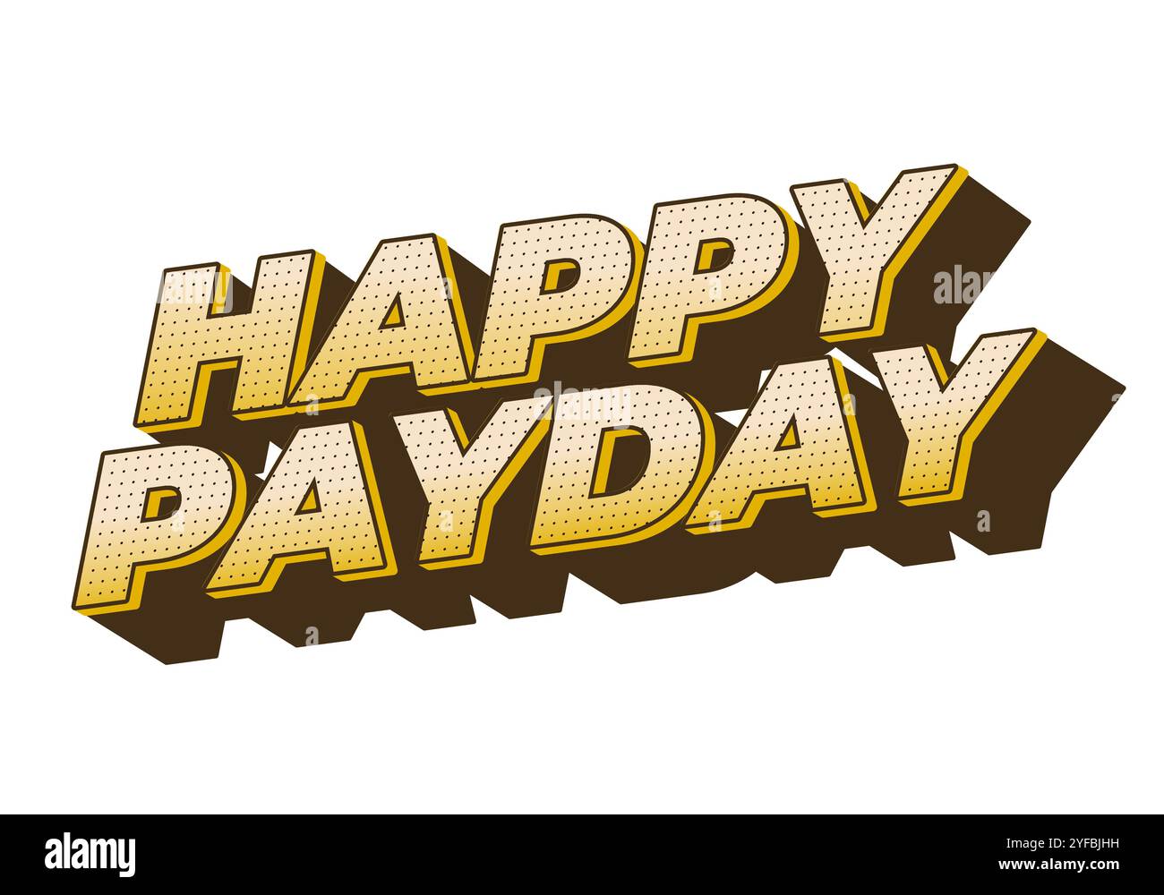 Happy payday text effect design for social media ads. 3D style Stock ...
