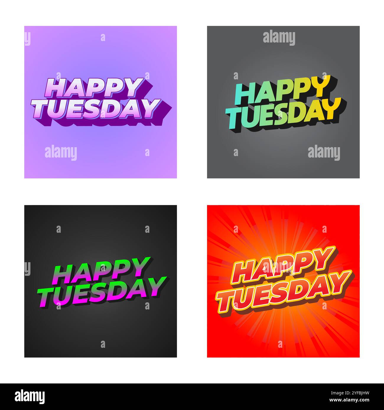 Happy tuesday text effect design with Uppercase letters and 3D style ...