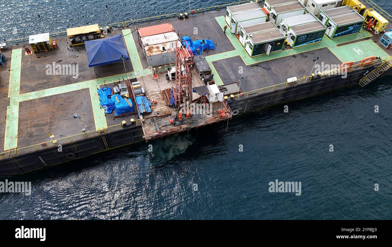 salvador, bahia, brazil - october 11, 2024: ferry drills into the ...