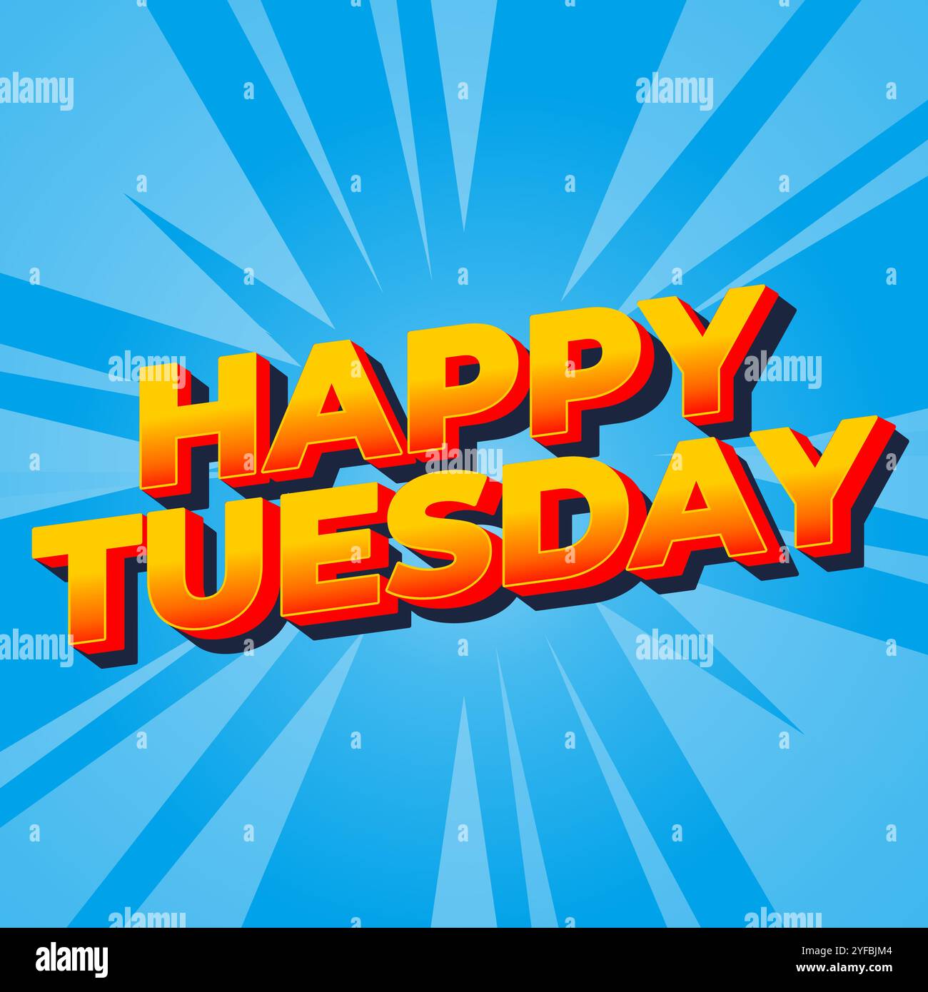 Happy tuesday text effect design with Uppercase letters and 3D style ...
