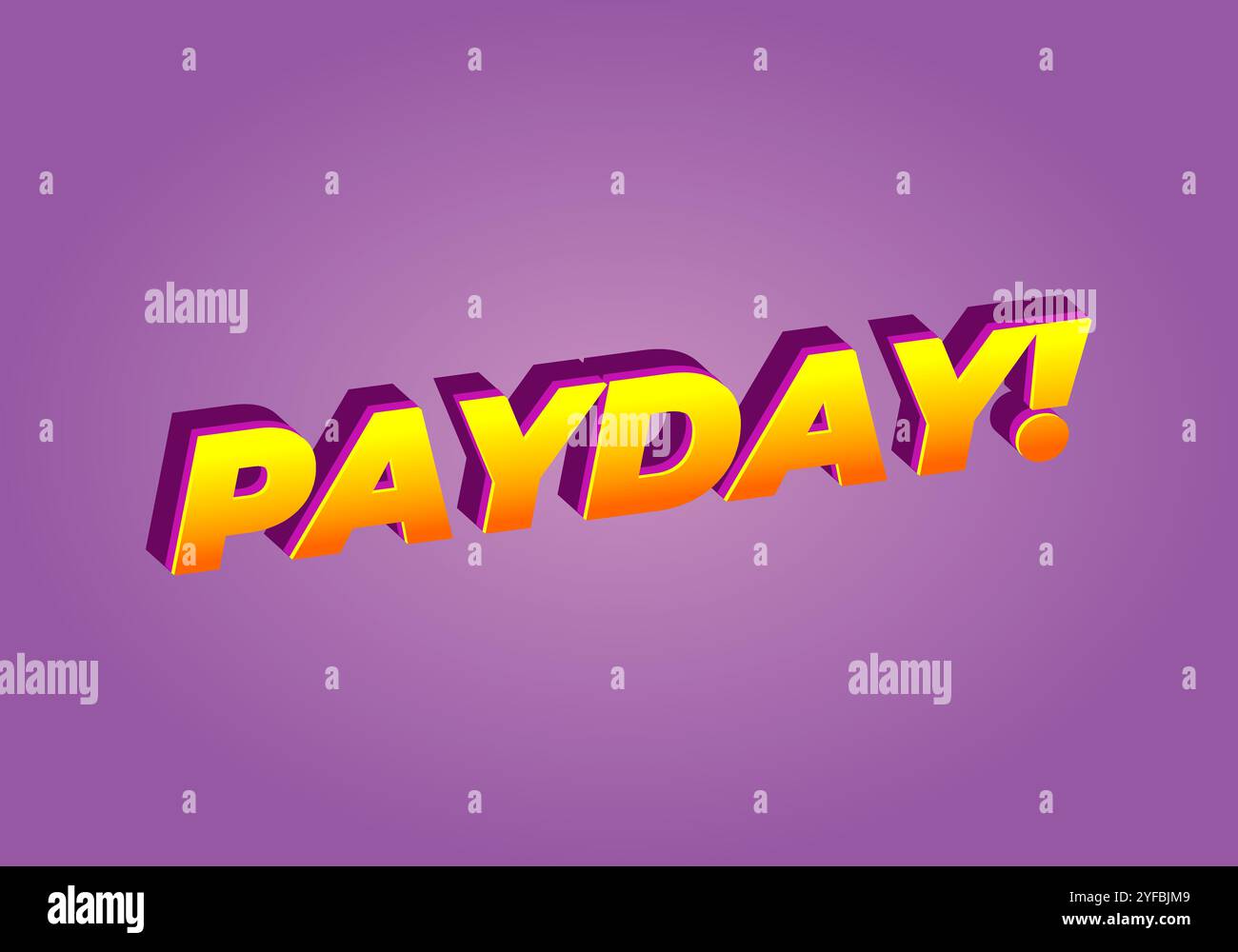 Payday. 3D text effect design for digital or print ads Stock Vector ...