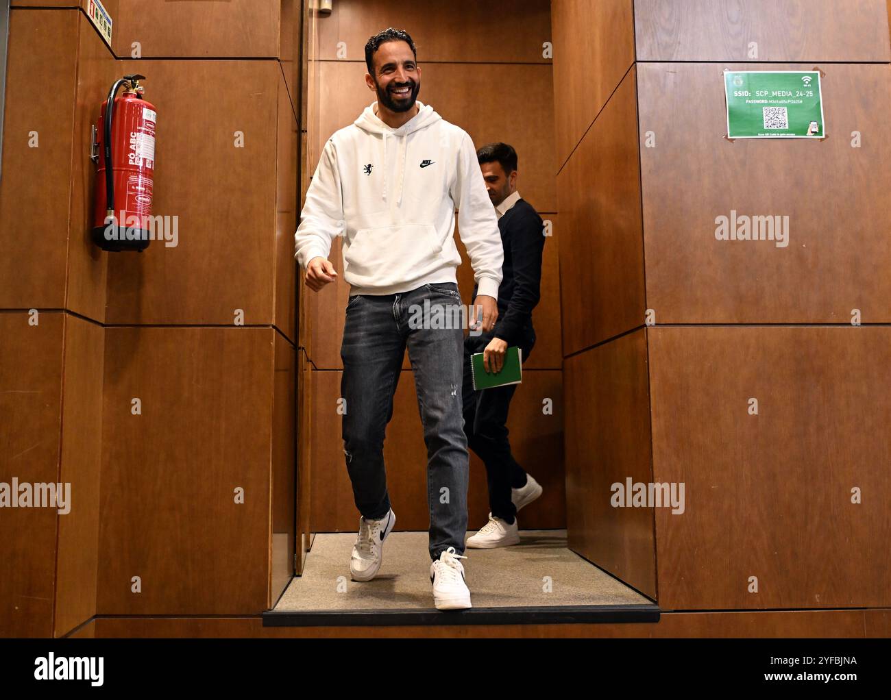 Sporting Lisbon manager Ruben Amorim after a press conference at the ...