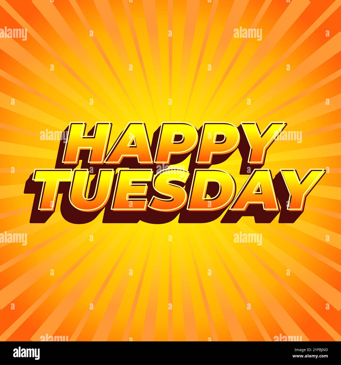 Happy tuesday text effect design with Uppercase letters and 3D style ...
