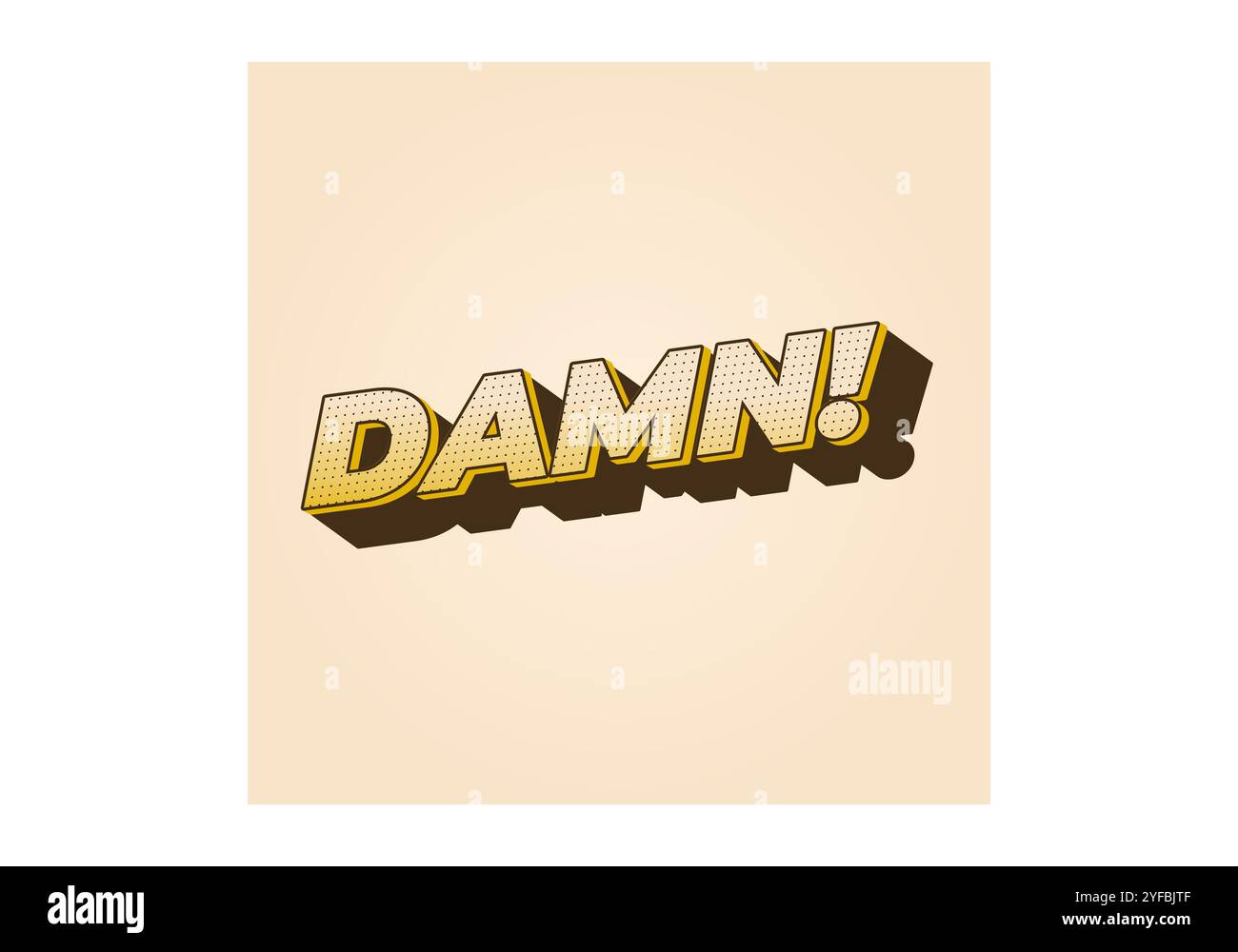 Damn. Text effect design with modern color and 3D look Stock Vector ...