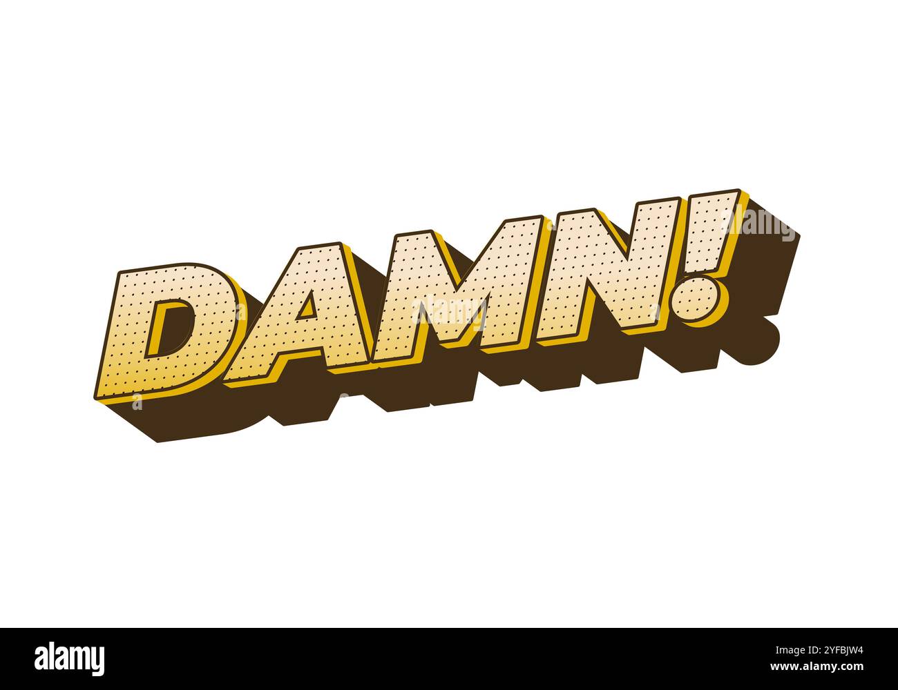 Damn. Text effect design with modern color and 3D look Stock Vector ...