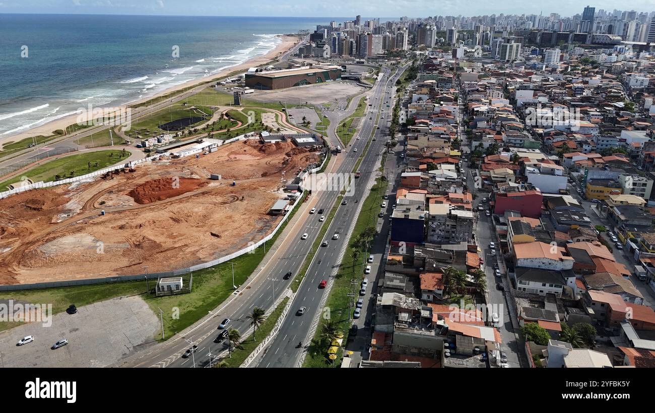 salvador, bahia, brazil - september 15, 2024: Construction of the ...