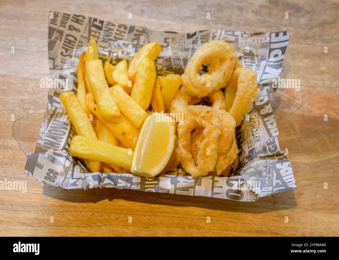 Chip shop chips salt hi-res stock photography and images - Alamy