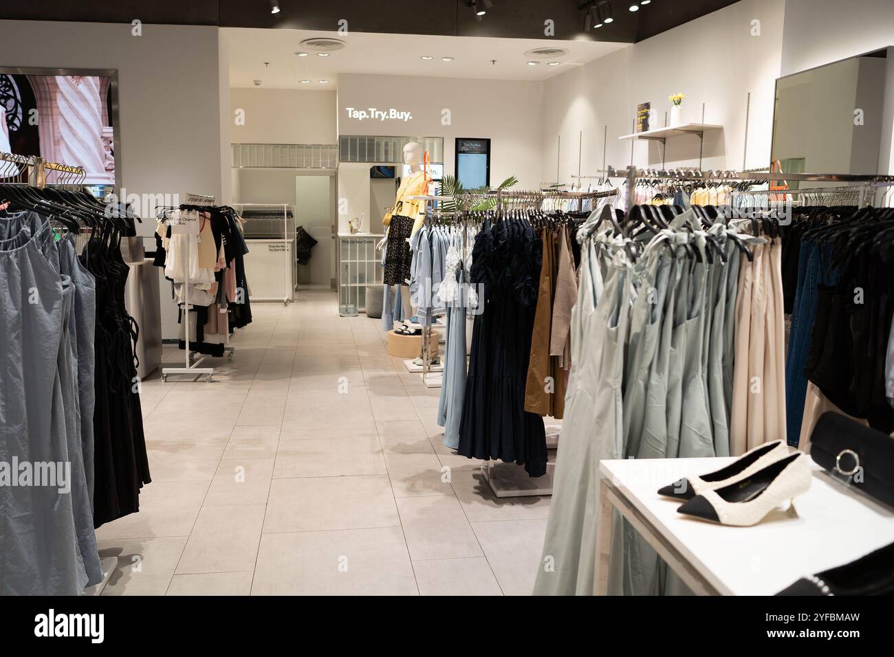 BANGKOK, THAILAND - OCTOBER 26, 2023: interior shot of Pomelo store in ...