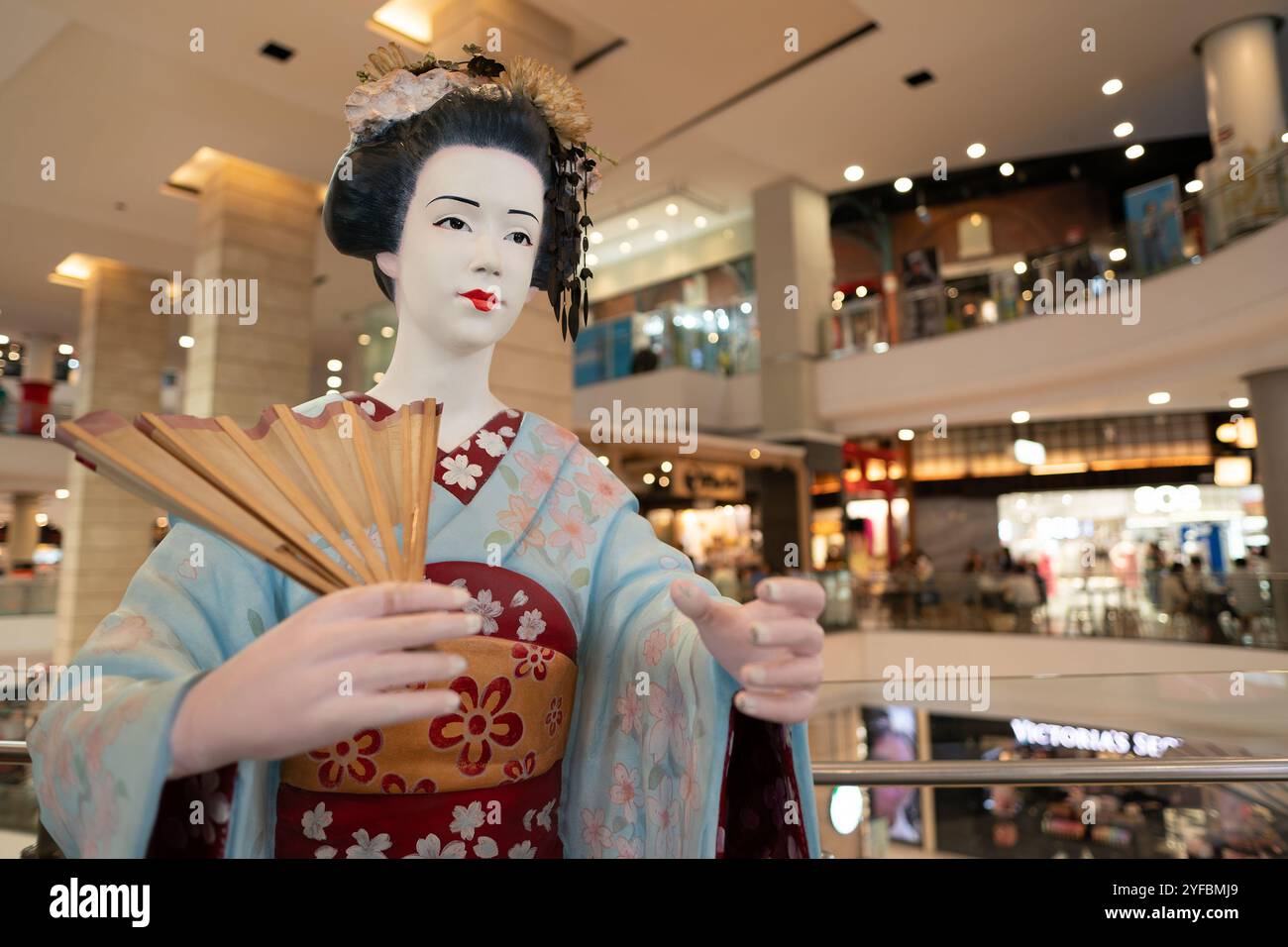 BANGKOK, THAILAND - OCTOBER 26, 2023: close up shot of Japanese Geisha ...