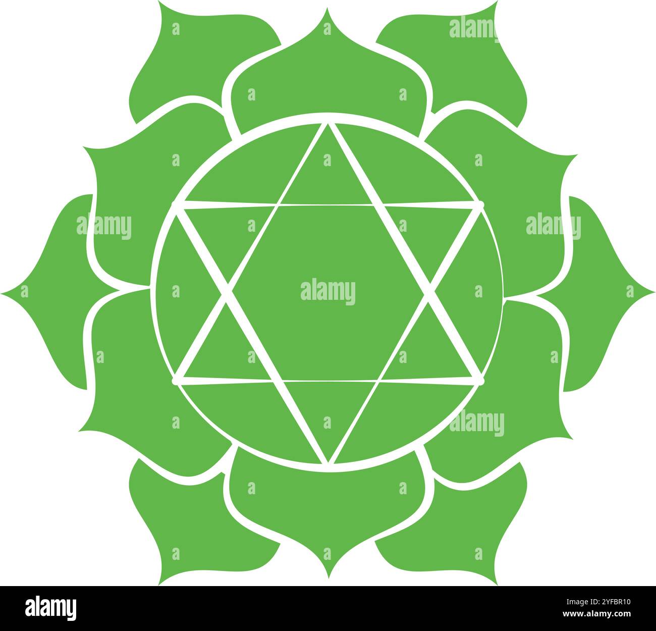 anahata heart chakra symbol Stock Vector Image & Art - Alamy