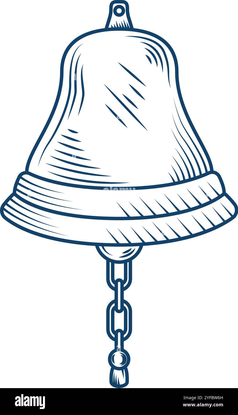antique bell hanging sketch style Stock Vector Image & Art - Alamy