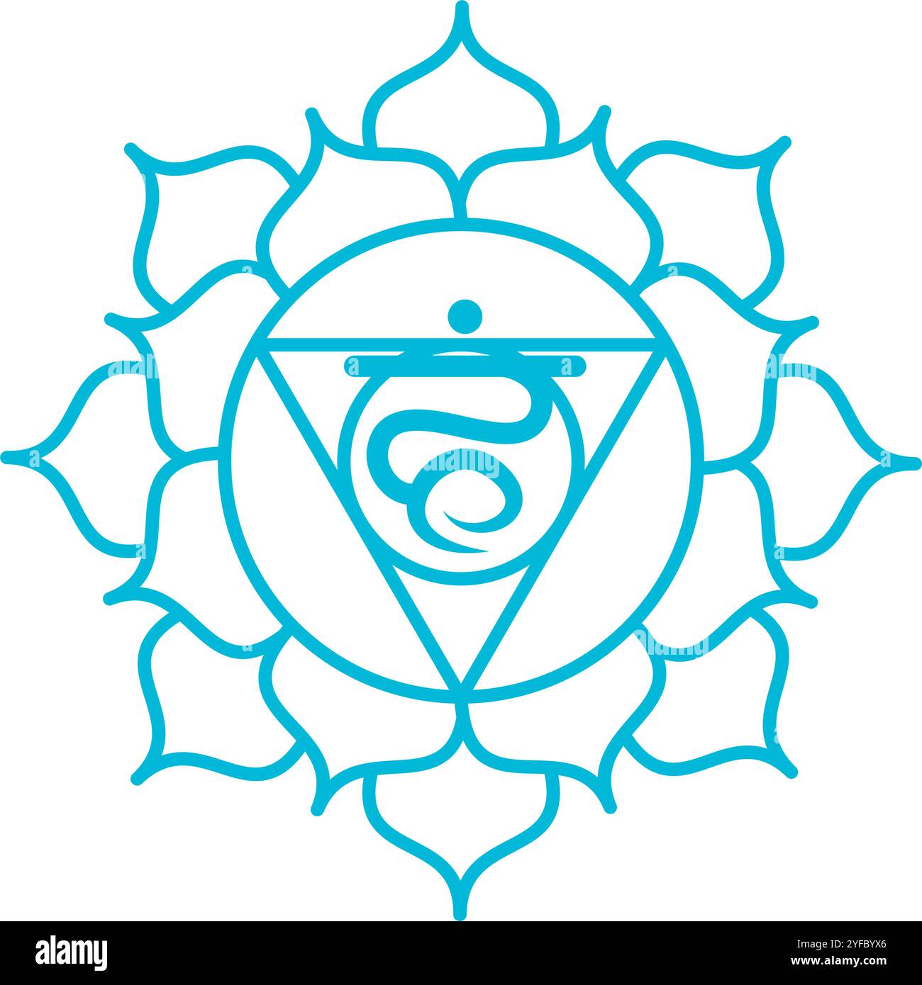 visuddha throat chakra mandala Stock Vector Image & Art - Alamy