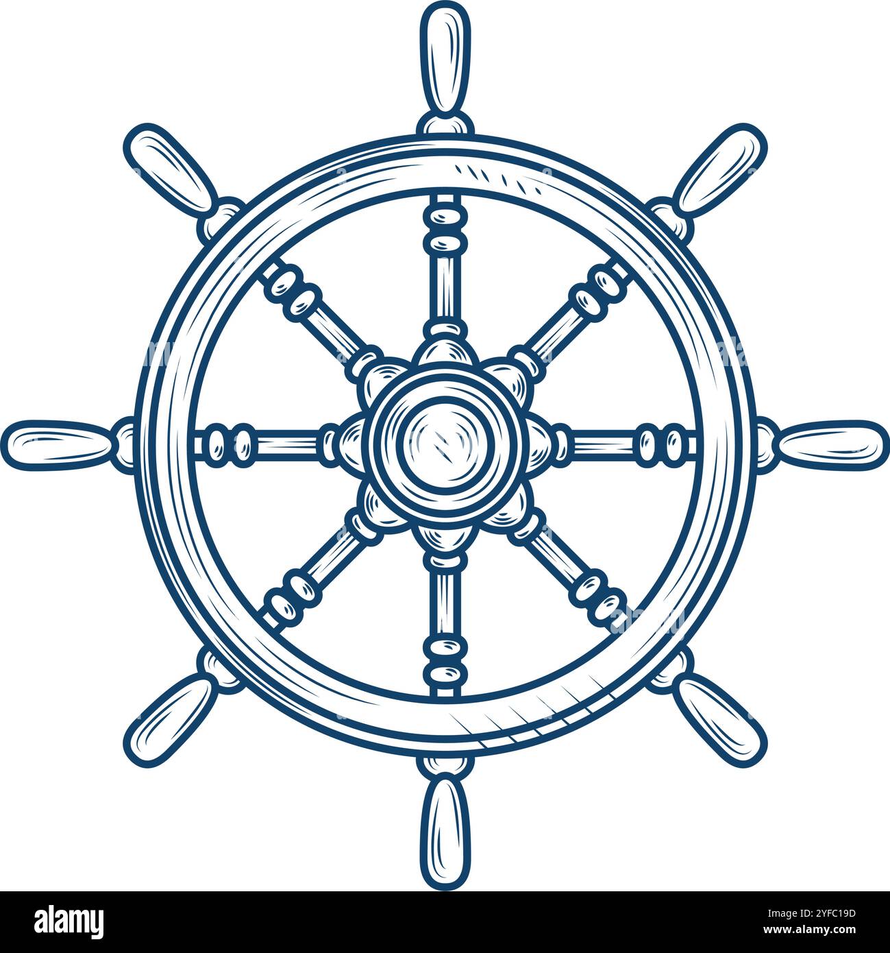 old ship rudder sketch style Stock Vector Image & Art - Alamy