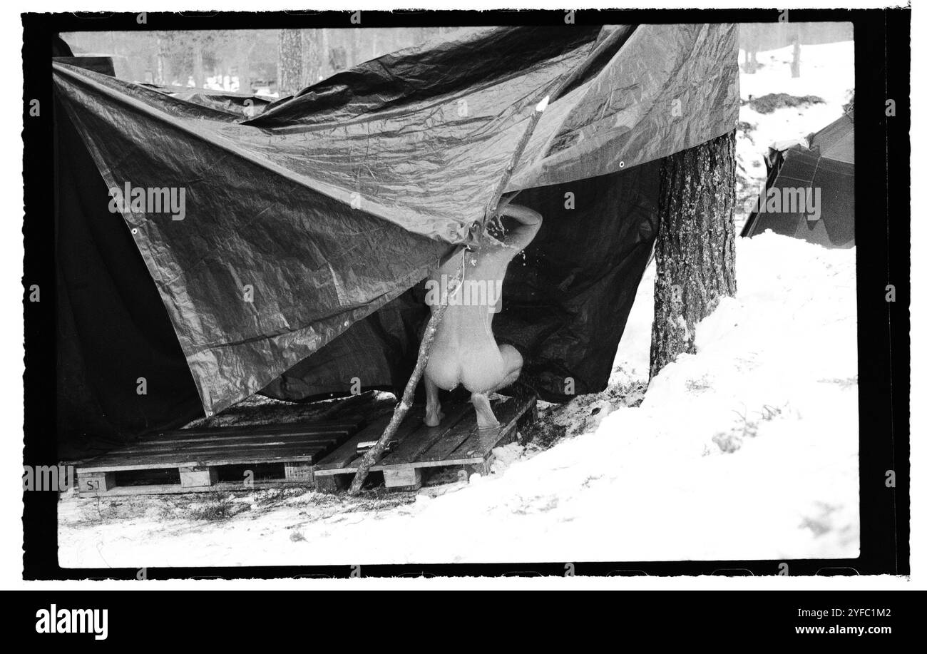 Swedish conscript soldiers during an exercise at the Älvdalen shooting ...