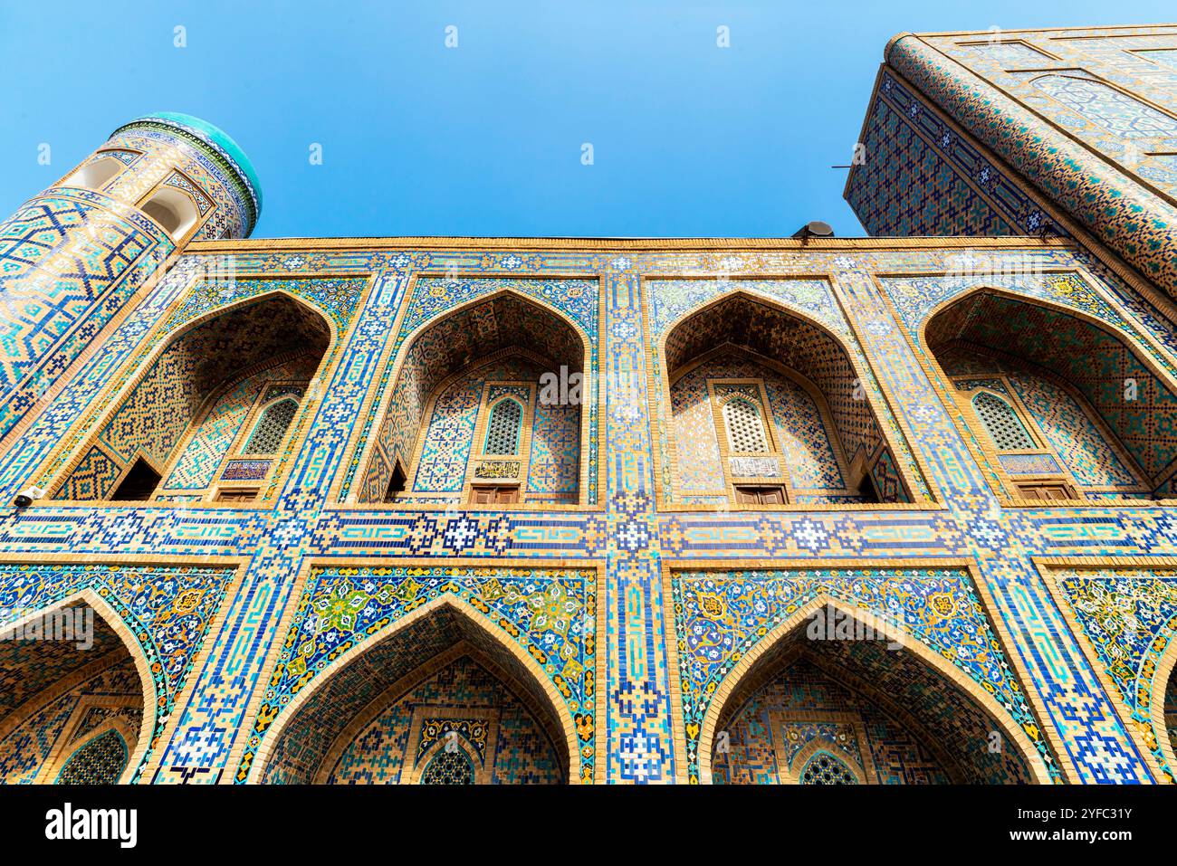 Decorative facade of the Tilla-Kori Madrasah was built i middle of the ...