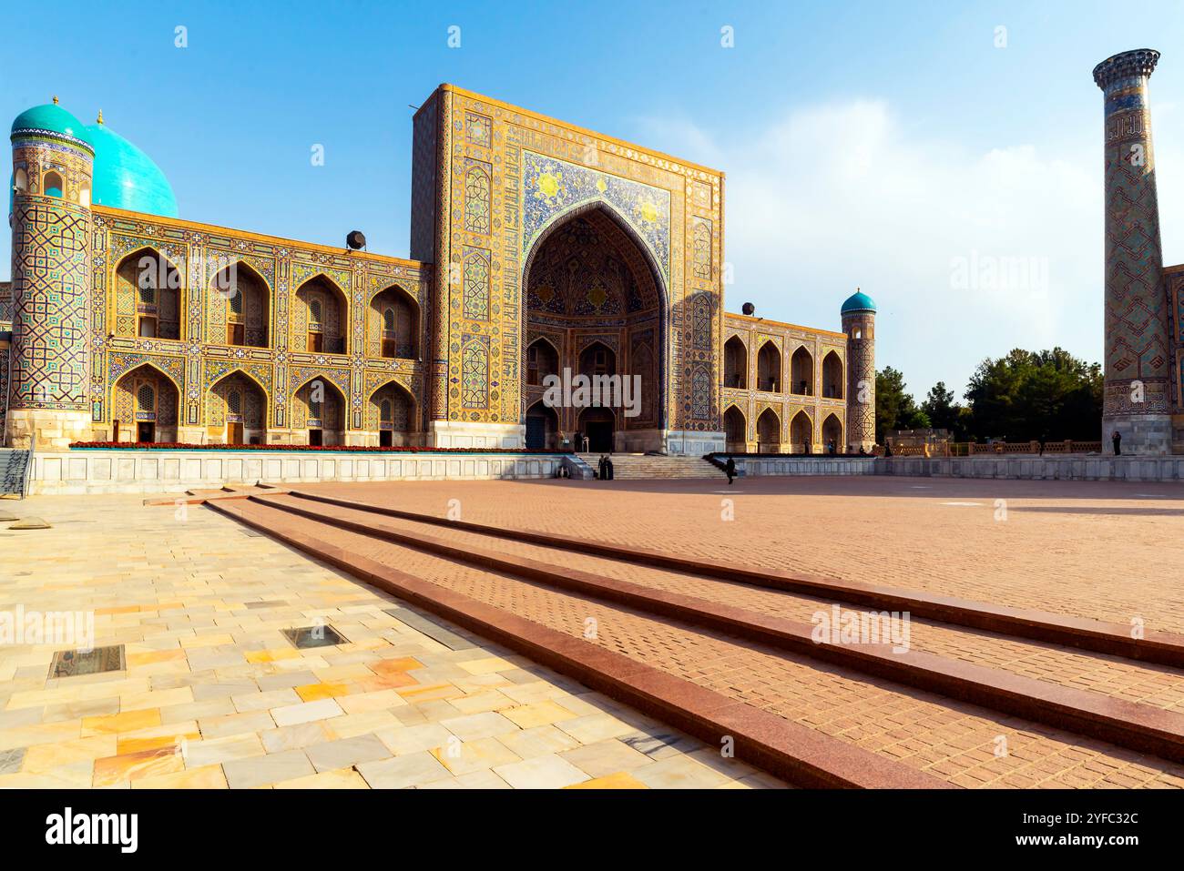 Front view of Tilla-Kori (Gold-Covered)madrasah. Tilla-Kori Madrasah ...