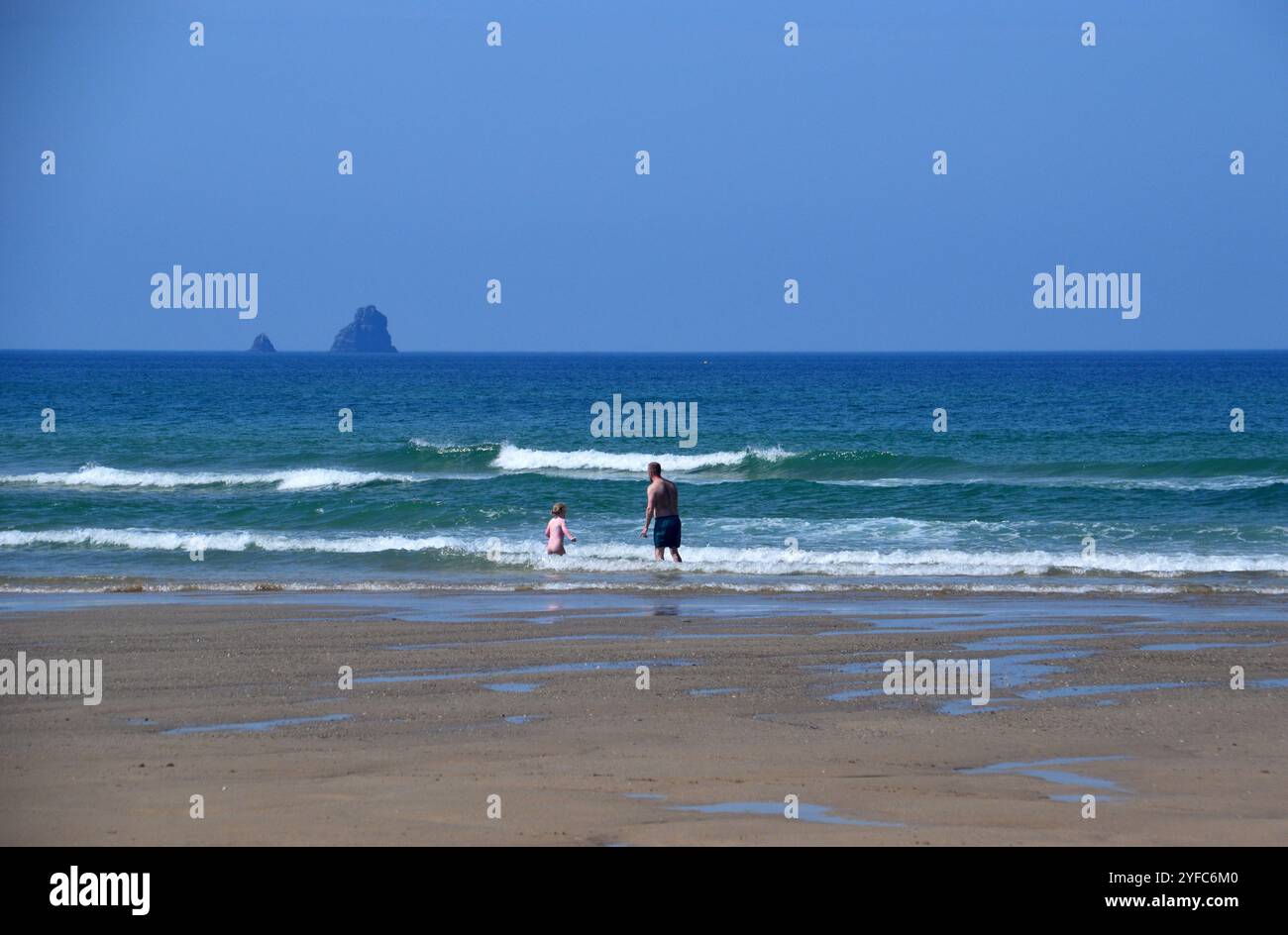 Dad & Daughter in the Sea by Man and his Man Islands (Bawden Rocks ...