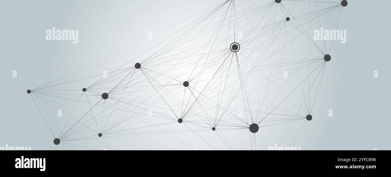 Vector molecular connection pattern with dots and lines in black Stock ...