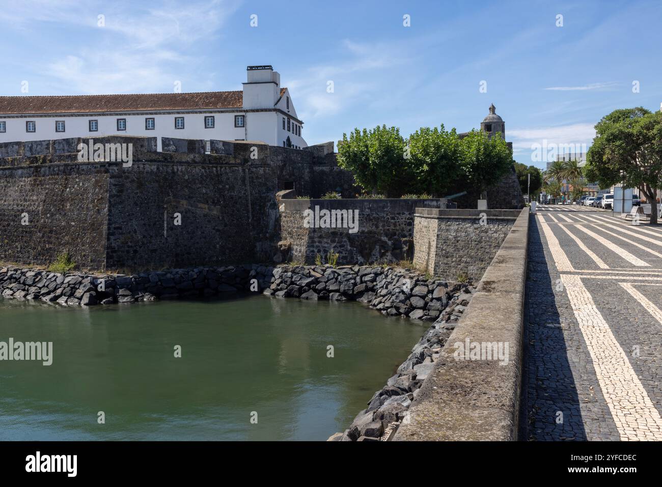 The historic centre of Ponta Delgada, with its charming cobbled streets ...