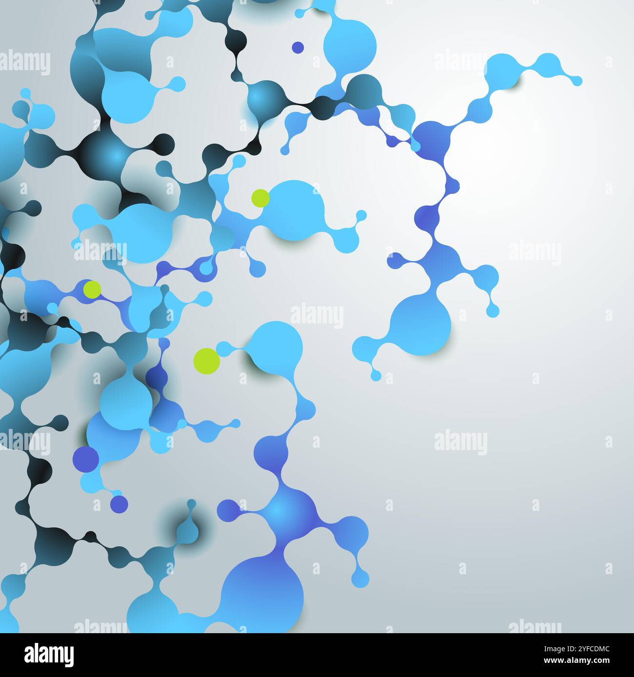 abstract blue violet molecule on white background Stock Vector Image ...