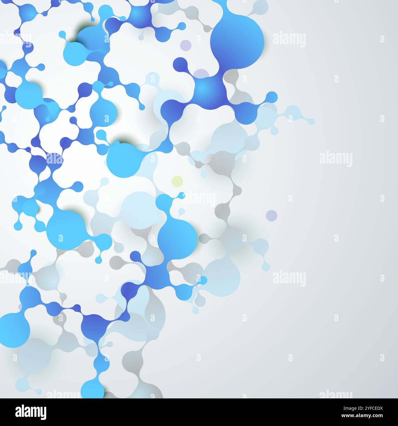 abstract blue violet molecule on white background Stock Vector Image ...