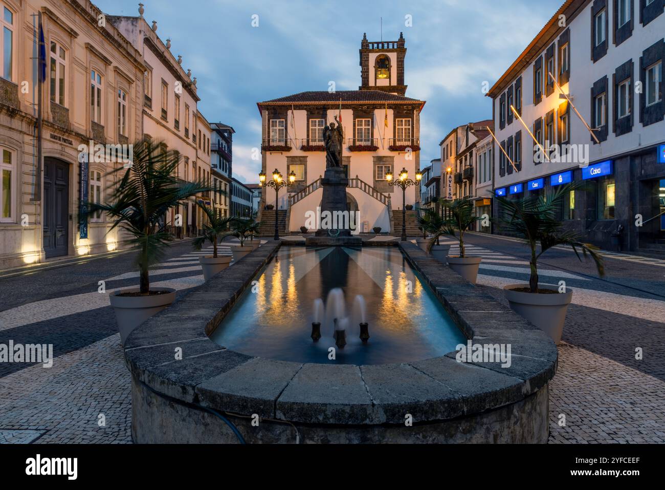 The historic centre of Ponta Delgada, with its charming cobbled streets ...