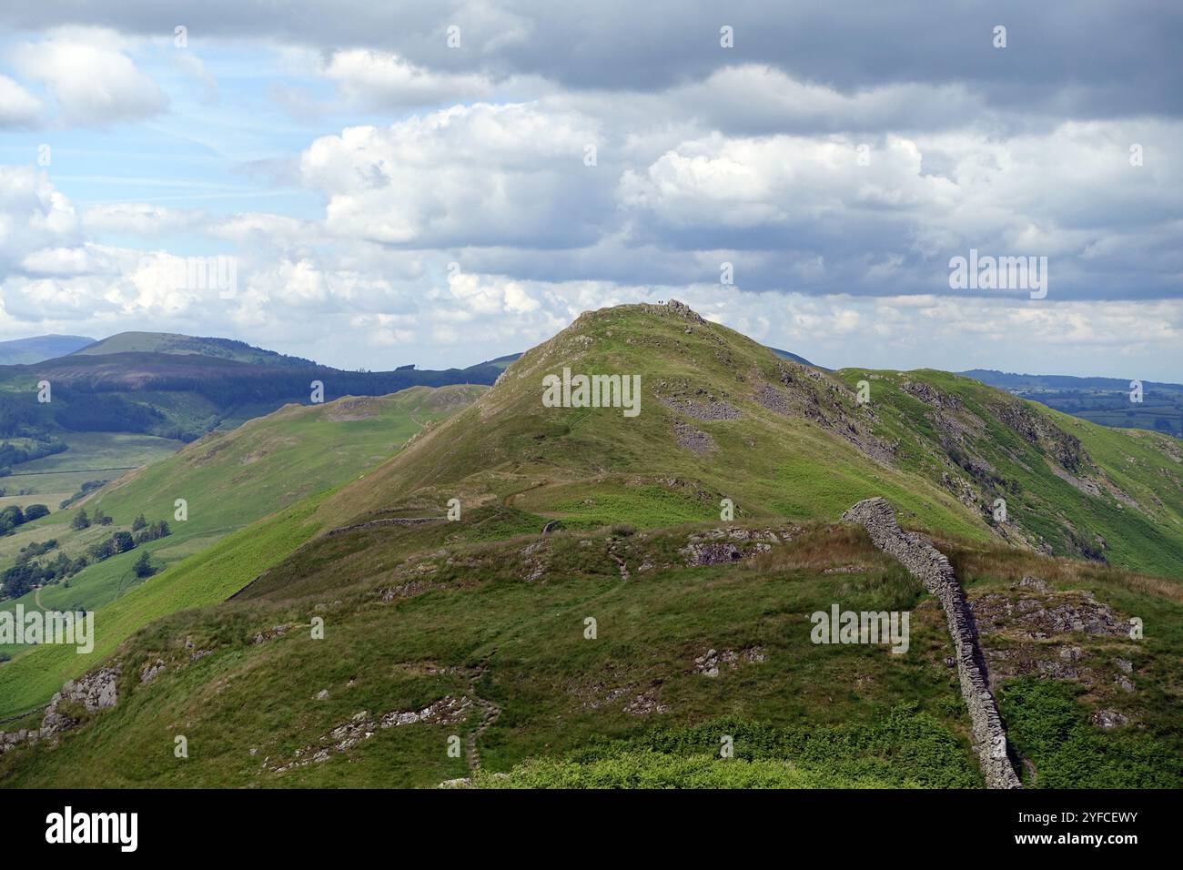 The Path & Wall to the Summit of the Wainwright 'Steel Knotts'' from ...