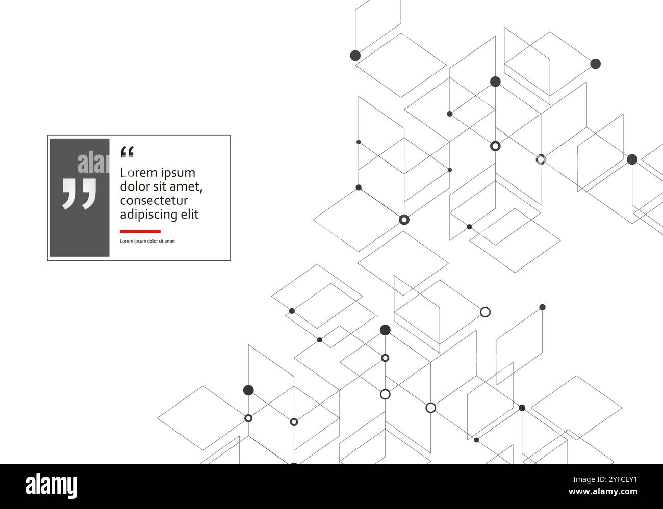 vector connection molecules with dots lines which right white background Stock Vector Image ...