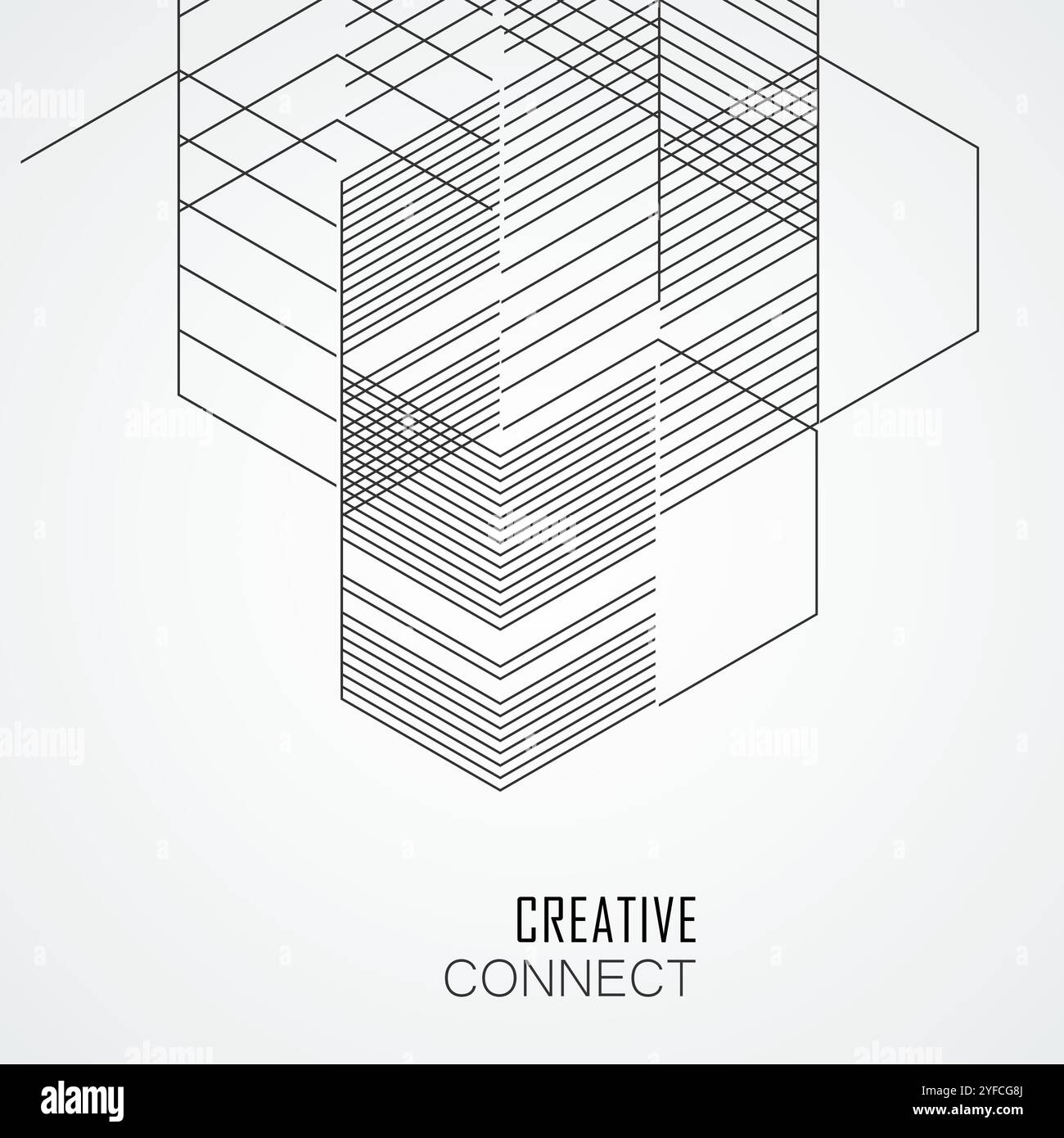 Vector pattern connection lines hexagons white background Stock Vector ...