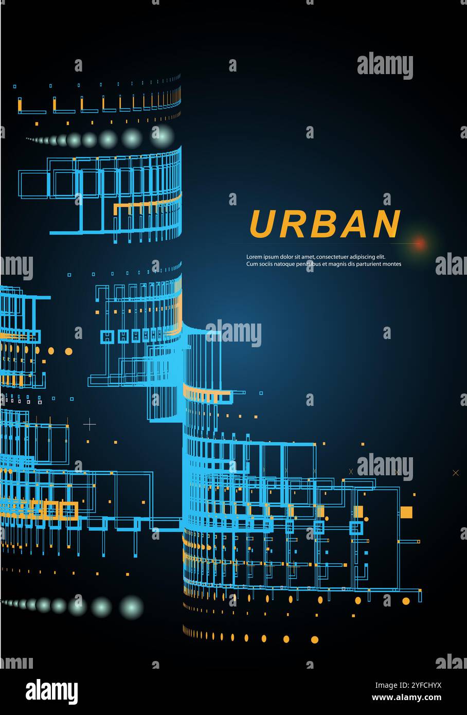 Usa town blue sky Stock Vector Images - Alamy