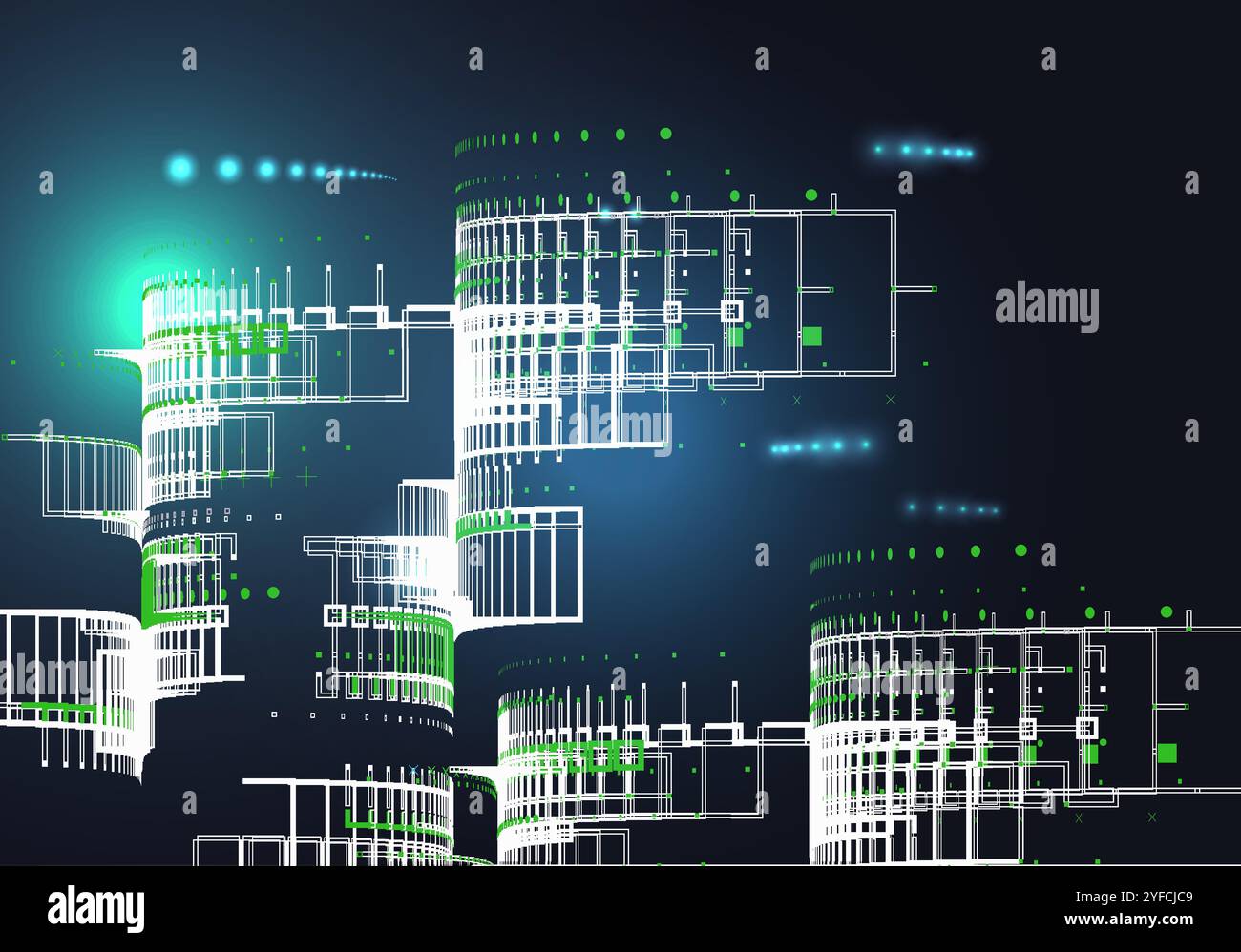Night view chinese city Stock Vector Images - Alamy