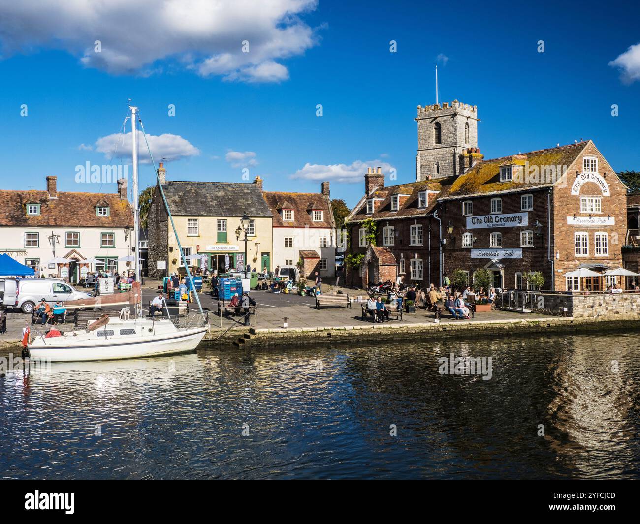 The bustling Quay at Wareham in Dorset Stock Photo - Alamy