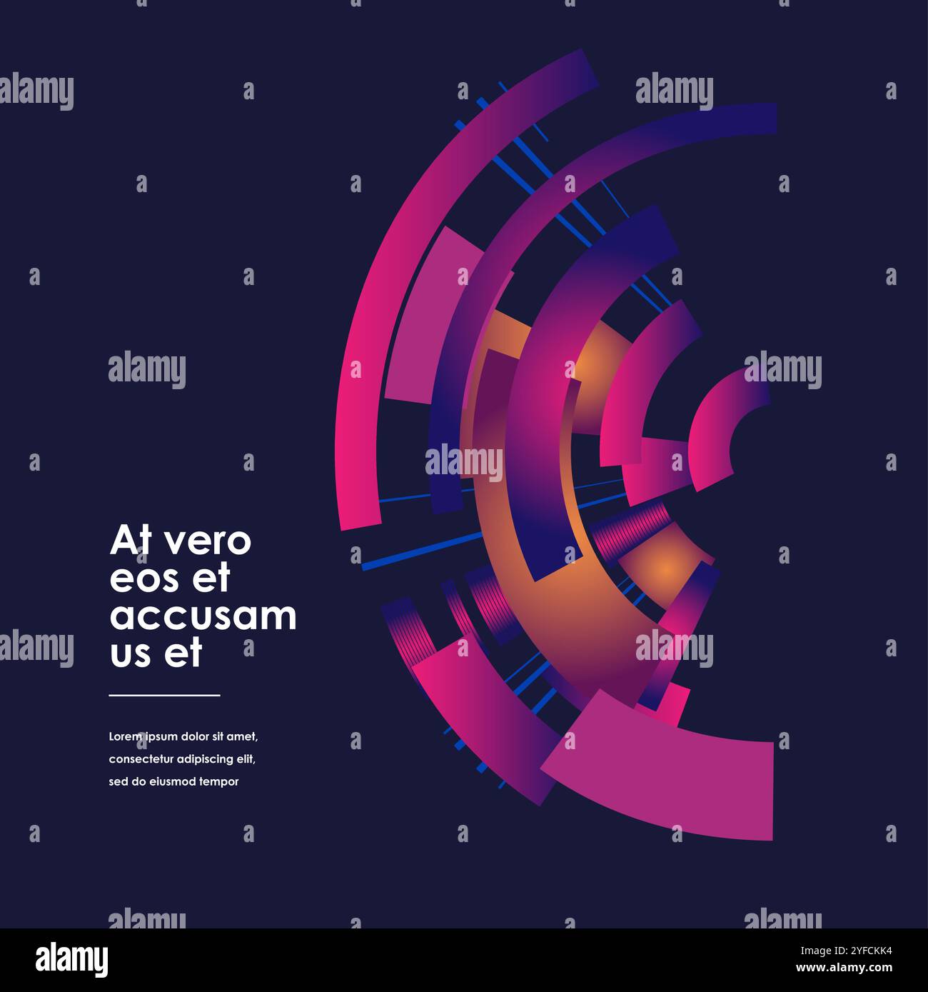 Abstract design. Color vector shapes on dark background Stock Vector ...