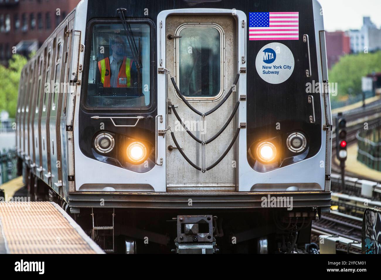 MTA NYC Subway train Stock Photo - Alamy
