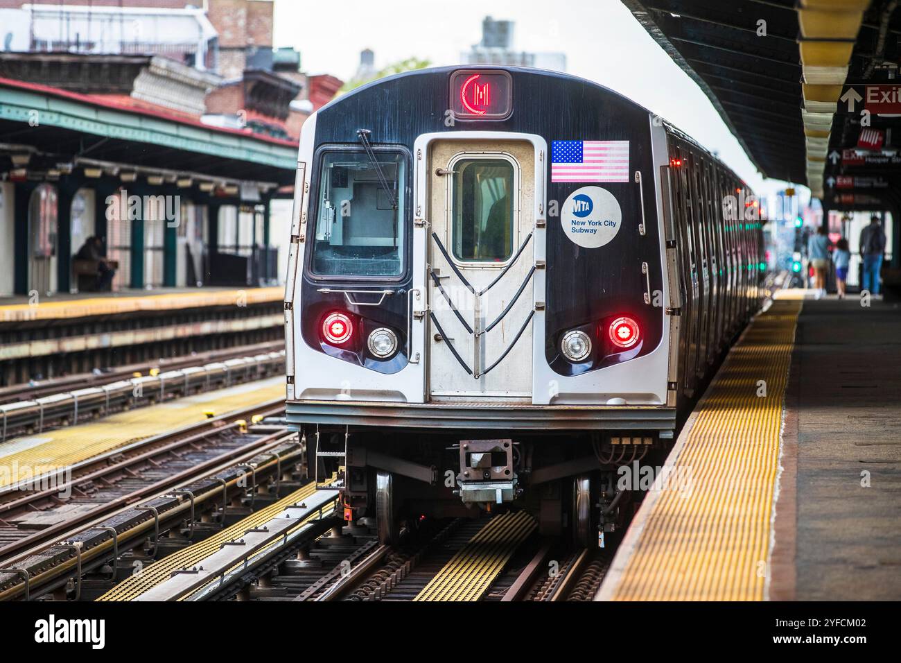 MTA NYC Subway train Stock Photo - Alamy