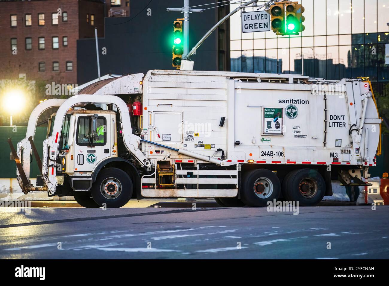 Mack TerraPro "Waste Management" Garbage Truck Stock Photo - Alamy