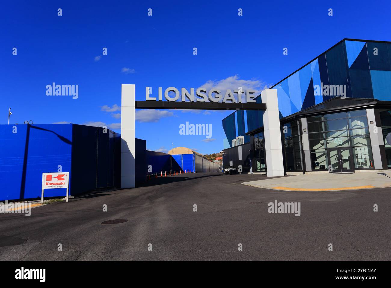 Entrance to LionsGate studios, Yonkers, NY Stock Photo - Alamy