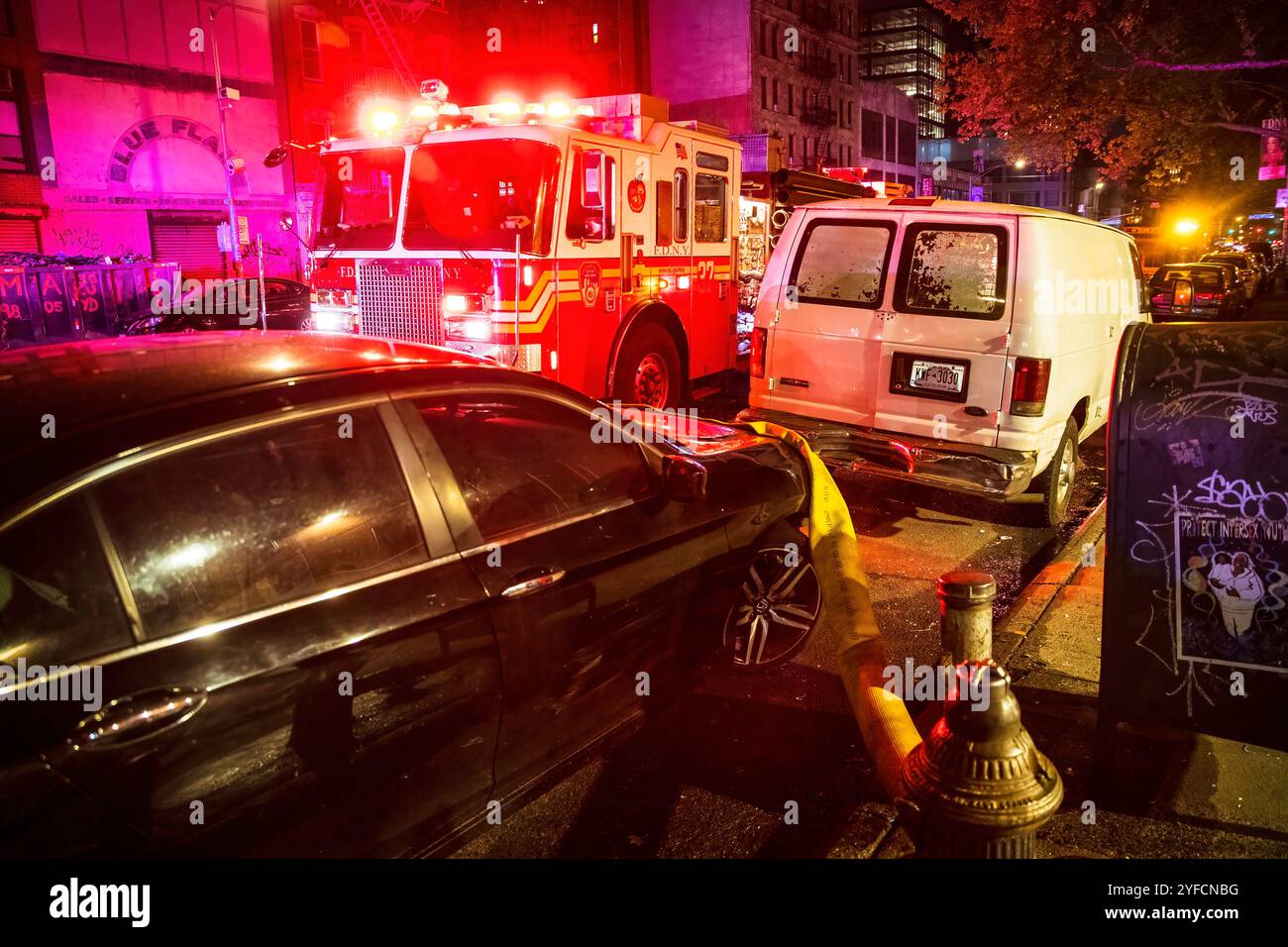 Firefighter pumper truck responding to a emergency call Stock Photo - Alamy