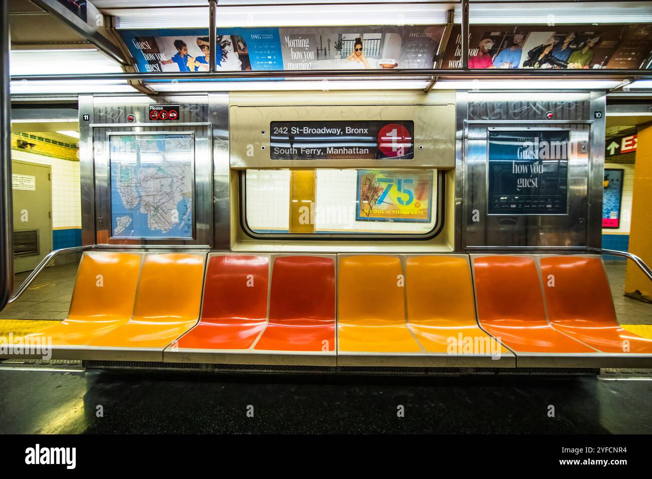 Nyc subway carriage interior hi-res stock photography and images - Alamy