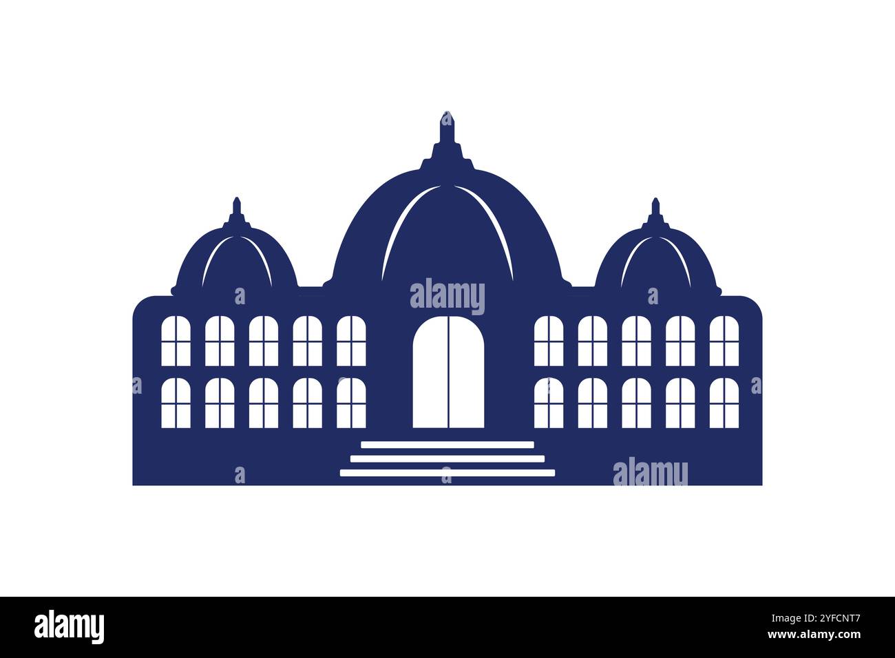 Bank, museum or library icon. Classical architecture building with ...