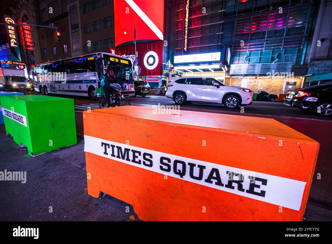 Colorful concrete safety barriers hi-res stock photography and images ...