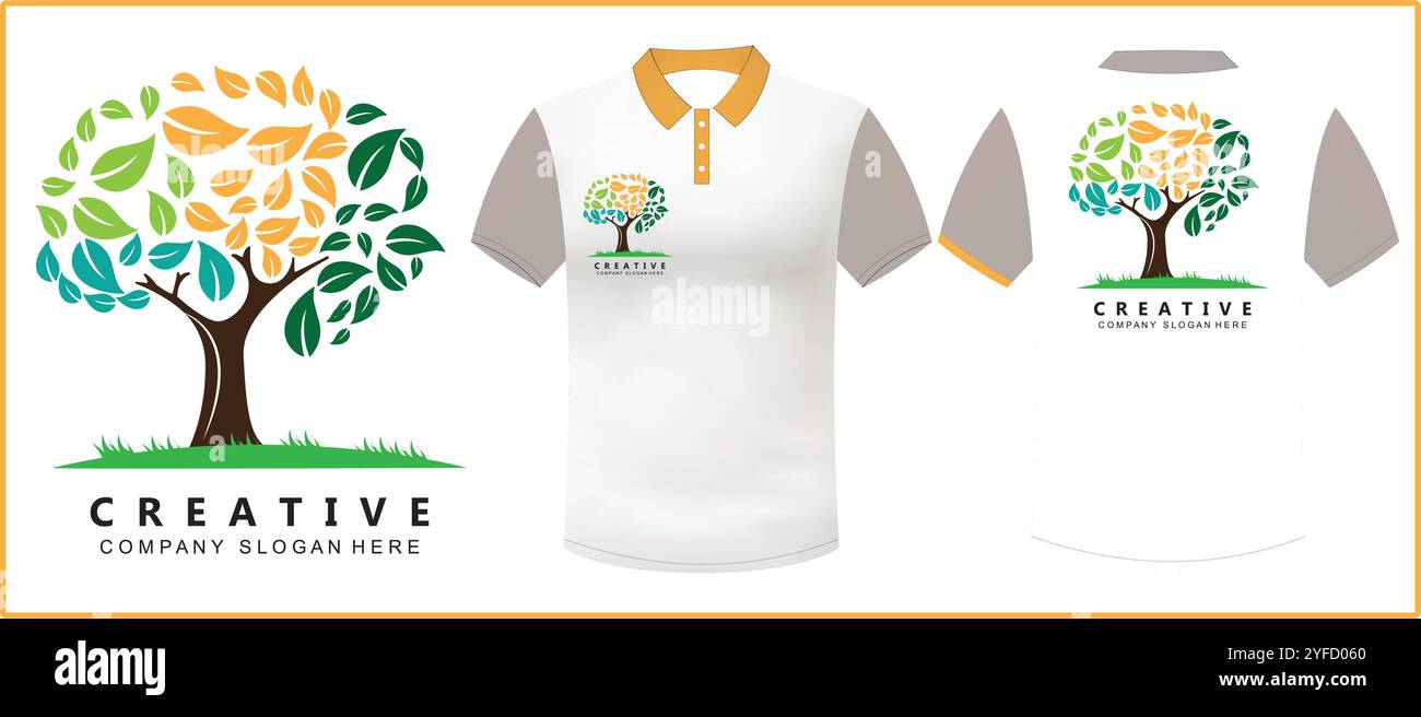 Tree Logo with jersey Stock Vector Image & Art - Alamy